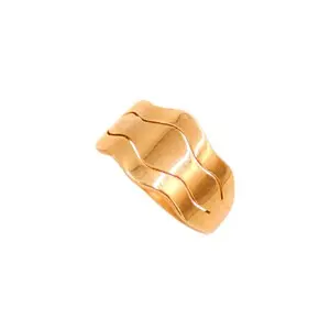 1610ISTANBUL Byzantine Monogram Detail Ring - Gold