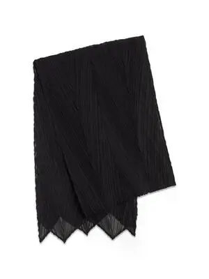 Issey Miyake Pleated Scarf - Black