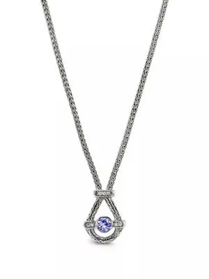 John Hardy Icon Tanzanite And Diamond Necklace - Silver