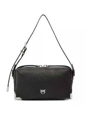 Pinko Logo Plaque Shoulder Bag Black