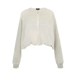 R13 Zip-up Crewneck With Balloon Sleeves
