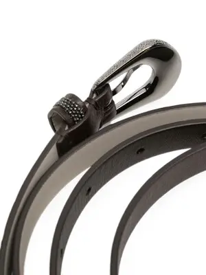 Brunello Cucinelli Leather Belt With Embellishments