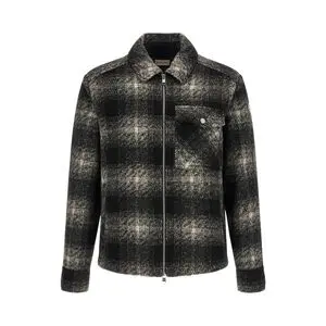Moncler Checked Shirt Jacket - Black