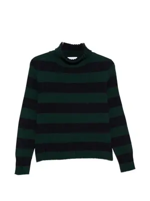 BEYOU Cashmere Turtle-neck Sweater - Blue