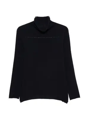 BEYOU Cashmere Turtle-neck Sweater - Blue