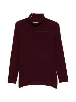 BEYOU Cashmere Turtle-neck Sweater - Red
