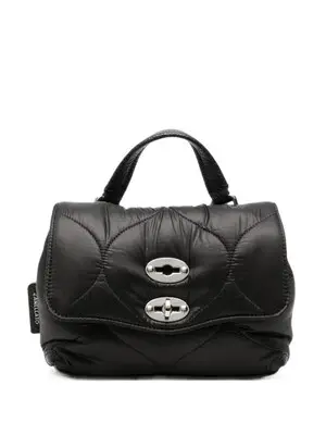 ZANELLATO Postina Lunaria Baby Leather Handbag - Black