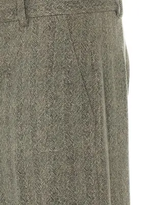 CIRCOLO 1901 Herringbone Weave Tailored Trousers