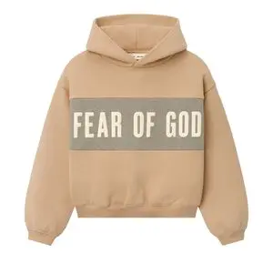 Fear Of God Cropped Relaxed Panelled Hoodie - Tan