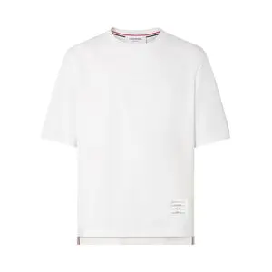 Thom Browne Short-sleeve Rib Cuff T-shirt - White
