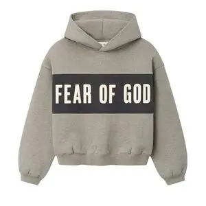 Fear Of God Cropped Hooded Sweatshirt - Grey