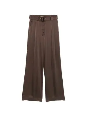 Zimmermann Silk Tuck Trousers - Brown