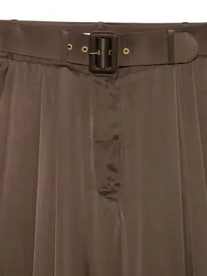 Zimmermann Silk Tuck Trousers - Brown