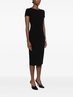 Emporio Armani Midi Dress With Short Sleeves