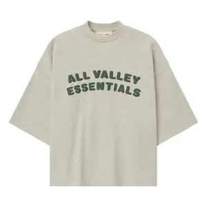 Fear Of God Merch Tee Boxy Fit 'vanilla Heather - Grey