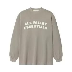 Fear Of God Sport Mesh Merch Long Sleeve Tee 'seal - Grey