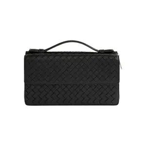 Bottega Veneta Woven Leather Wallet - Black