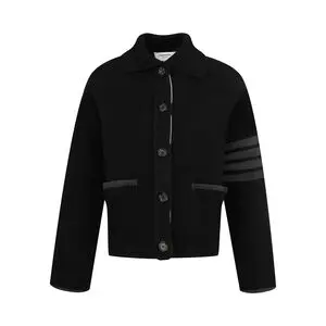 Thom Browne Double Face Pique Stitch Polo Collar Jacket