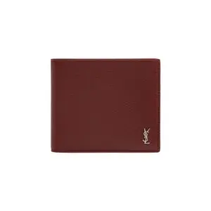 Saint Laurent Leather Wallet 'bordeaux