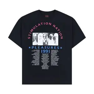 PLEASURES Stimulation Nation Graphic Tee - Black