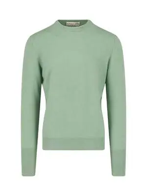 BALLANTYNE Cashmere Crewneck Sweater - Green