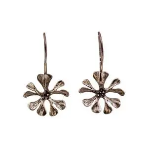 1610ISTANBUL Istanbulite Flower Earrings - Grey
