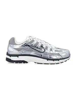 Nike Retro Runner Low-top Sneakers With Metallic Mesh & Chrome-effect Overlays - Metallic Silver
