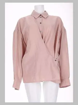 LEMAIRE LEMAIRE Wrap-Front Silk Blend Shirt Pink
