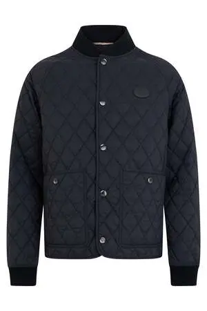 Burberry Quilted Jacket With Button Front And Ribbed Cuffs