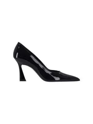 STUART WEITZMAN Coated Calf Leather Heeled Pumps