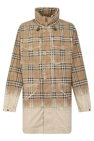 Burberry Checkered Cotton Long Sleeve Windbreaker Jacket