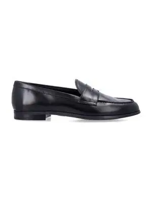 CHURCH`S Shaded Leather Penny Loafers With Lightweight Rubber Sole - Nero
