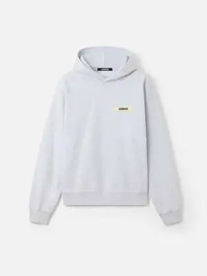 Jacquemus Jacquemus Men's Grosgrain Detail Hoodie Grey