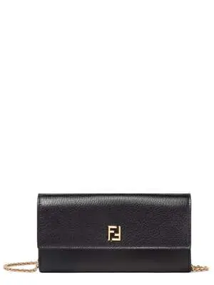 Fendi Chain Continental Mini Wallet - Nero