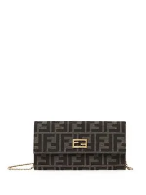 Fendi Chain-detail Continental Wallet - Tabacomoro