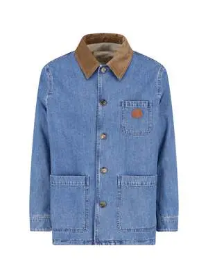 Valentino Garavani S Denim Jacket With Corduroy Collar