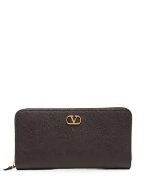 Valentino Garavani Vlogo Signature Leather Wallet