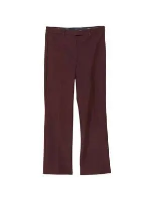 Max Mara High-waist Wide-leg Trousers With Center Pleat - Red