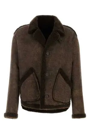 Giorgio Armani Lamb Shearling Jacket For - Brown