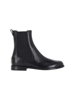 TOD`S Leather Chelsea Ankle Boots - Black