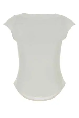 Alaïa High Neck T-shirt Top With Overlay