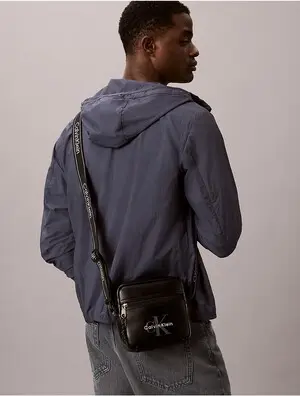 Calvin Klein Bold Monologo Webbing Strap Crossbody Bag