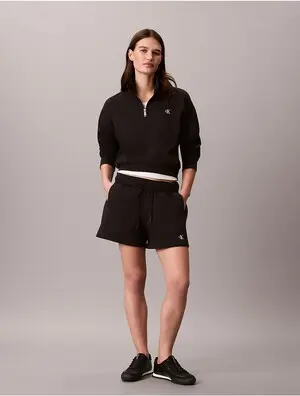 Calvin Klein Monogram Fleece Shorts - Black