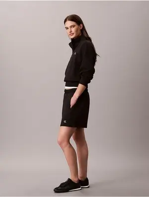 Calvin Klein Monogram Fleece Shorts - Black