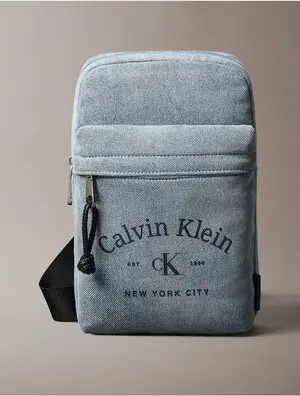 Calvin Klein Arch Logo Sling Bag - Denim