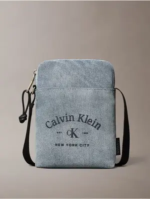 Calvin Klein Arch Logo Reporter Bag - Denim