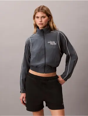 Calvin Klein Monogram Fleece Shorts - Black