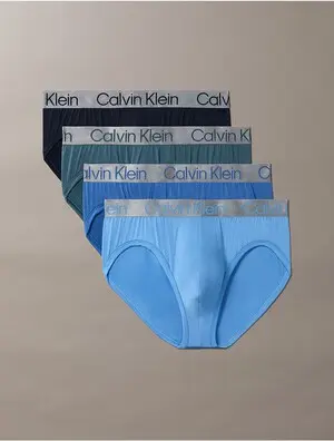 Calvin Klein Chromatic 4-pack Hip Brief - Blue Lake Multi