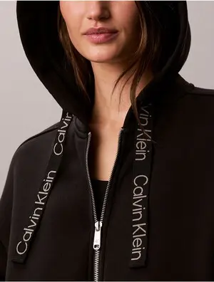 Calvin Klein Tape Fleece Hoodie - Black