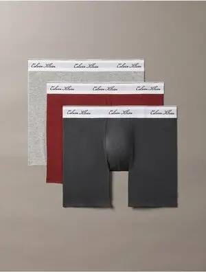 Calvin Klein Icon Cotton Stretch Script 3-pack Boxer Brief - Volcanic Ash Multi